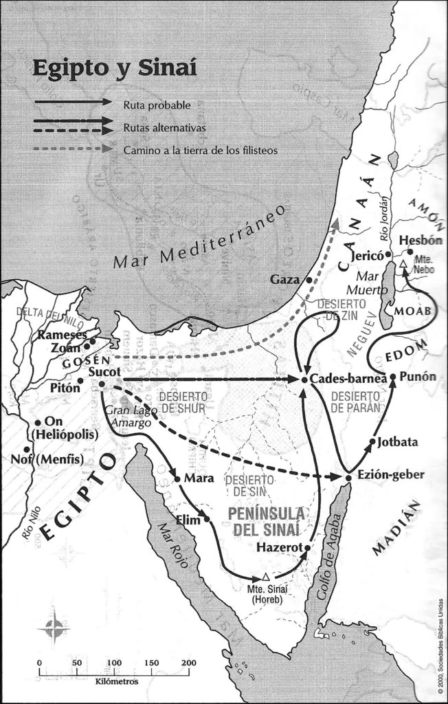 Mapa De La Ruta Del éxodo Biblia Para La Vida