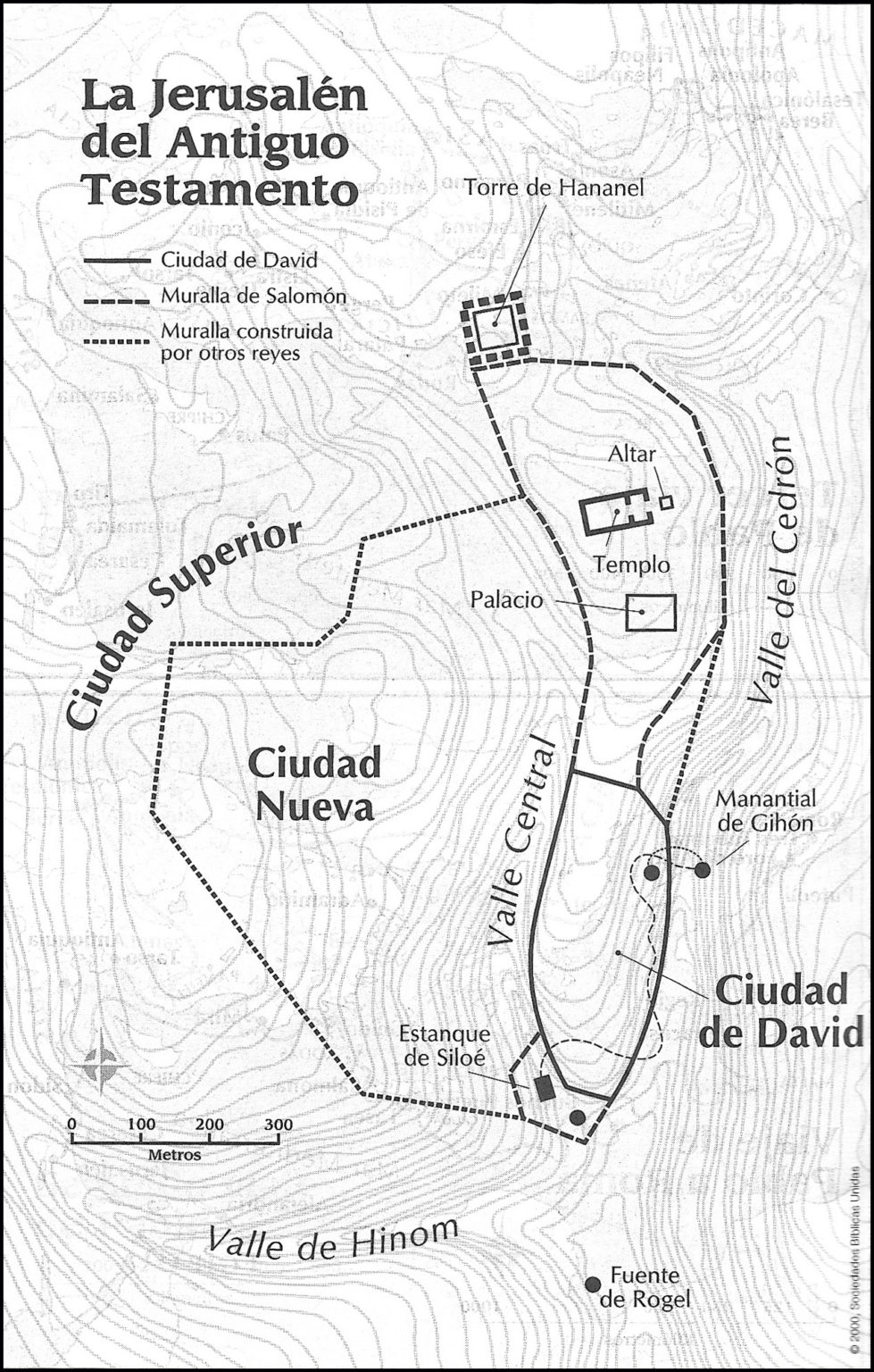 Mapa de Jerusalén en el Antiguo Testamento - Biblia para la Vida