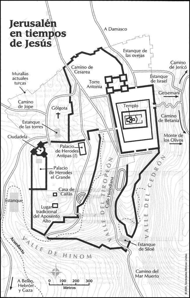 Mapa de Jerusalén en tiempos de Jesús - Biblia para la Vida